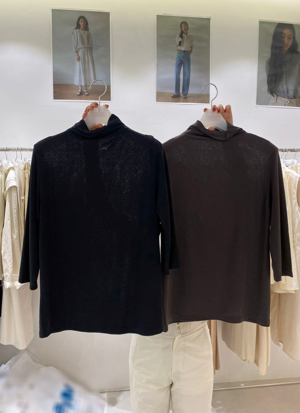 A28.質感家半高領五分袖打底衣 | BASIC | French Chic 法式優雅流行時尚| - 官方網站